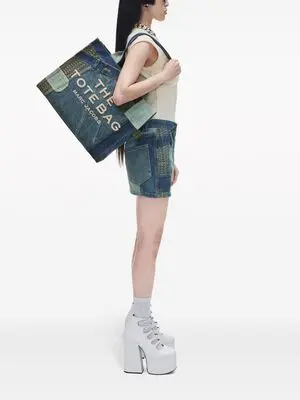 Marc Jacobs Large Deconstructed Denim Tote Bag - Blue