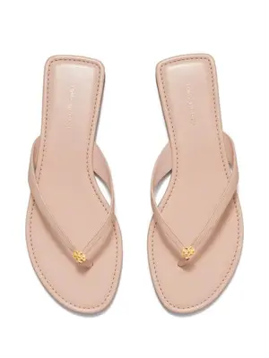 Tory Burch Leather Flip Flops - Pink