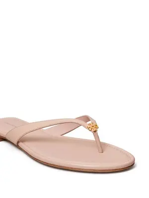Tory Burch Leather Flip Flops - Pink