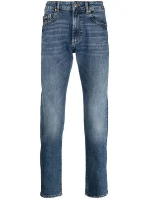 Versace Logo-appliqué Slim-cut Jeans