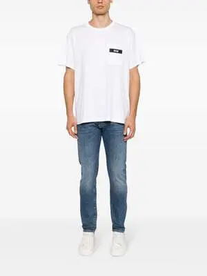 Versace Logo-appliqué Slim-cut Jeans