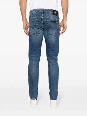Versace Logo-appliqué Slim-cut Jeans
