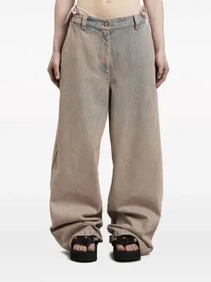 Palm Angels Overdyed Wide-leg Jeans