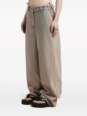 Palm Angels Overdyed Wide-leg Jeans
