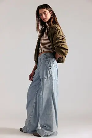 Free People We The Free Breezy Denim Pull-on Jeans - Dusk