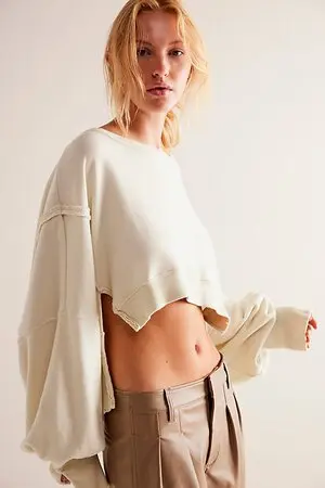 Free People Cropped Sweatshirts Hoodies For Women