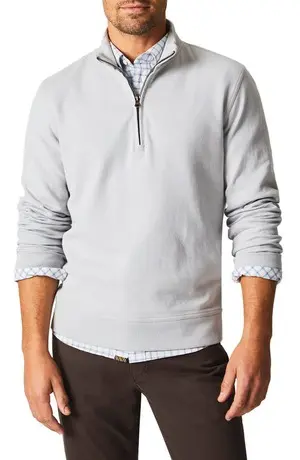 Billy Reid Cullman Half-zip Pullover - Silver