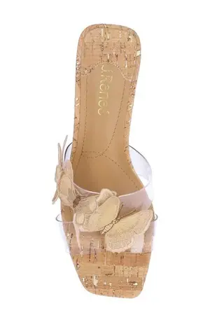 J. Reneé Cybel Slide Sandal - Clear/natural/gold