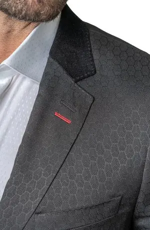 MACEOO Socrates Geometric Sport Coat - Black