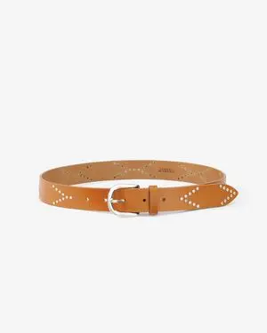 Isabel Marant Étoile Telly Leather Belt With Silver Studs