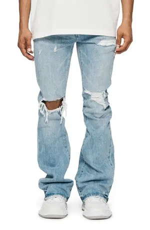 PURPLE BRAND Ripped Flare Jeans