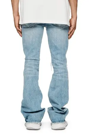 PURPLE BRAND Ripped Flare Jeans