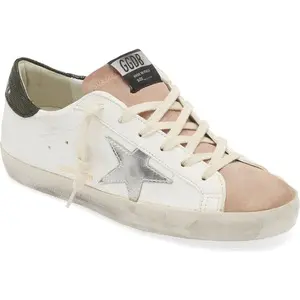 GOLDEN GOOSE Super-star Low Top Sneaker - White/ Silver