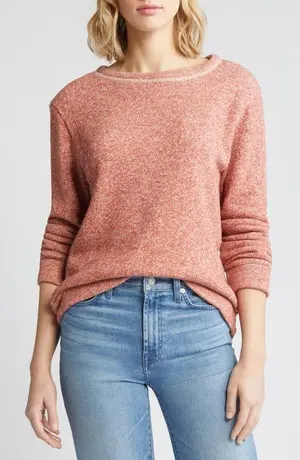 Loveappella Crewneck Cotton Sweatshirt - Terracotta