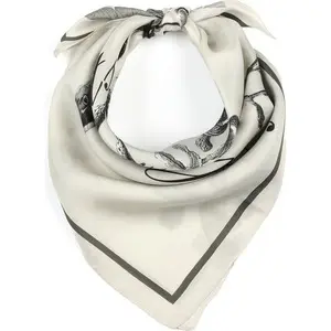 ALLSAINTS Sainbal Floral Silk Bandana Scarf - Chalk