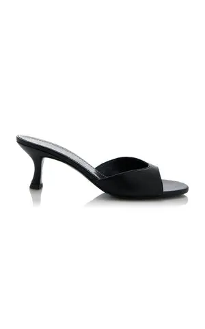 Staud Brigitte Leather Mules - Black
