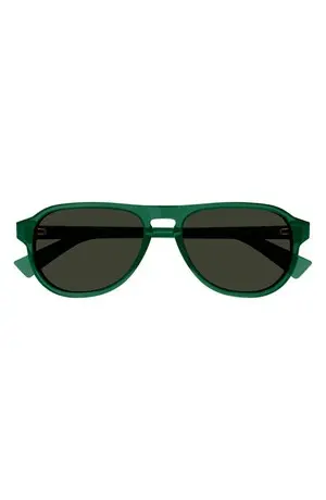 Bottega Veneta Bottega Veneta 55mm Pilot Sunglasses Green