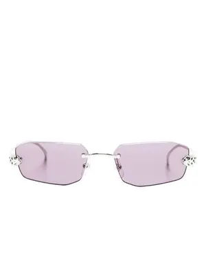CARTIER Geometric-frame Sunglasses - Silver