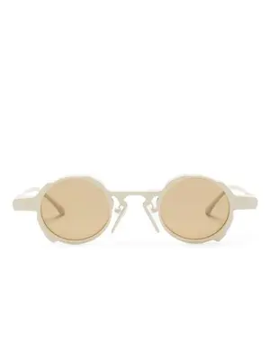 Henrik Vibskov Bronson Round-frame Sunglasses - Cream White