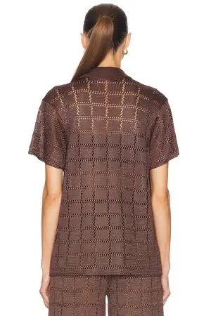 Calle Del Mar Short Sleeve Patchwork Shirt