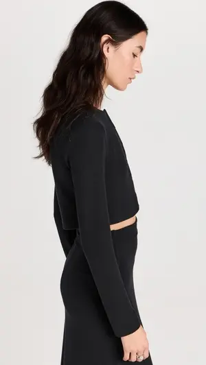 LESET Lauren Crop Cardigan Ii - Black
