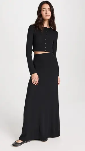 LESET Lauren Crop Cardigan Ii - Black