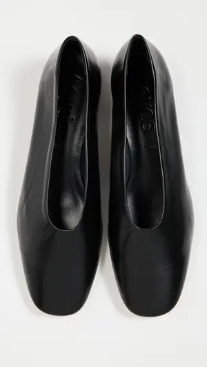 AeydĒ Delia Nappa Leather Heels - Black