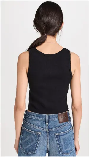 PERFECTWHITETEE Ribbed Tank Top - True Black