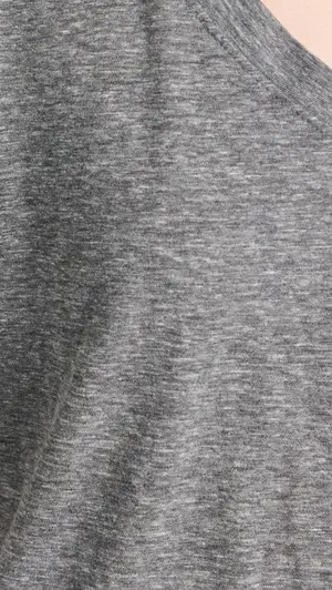 PERFECTWHITETEE Hendrix Cotton Boxy V-neck T-shirt - Heather Grey