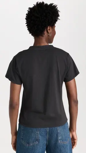 PERFECTWHITETEE Hendrix Cotton Boxy V-neck T-shirt - Vintage Black