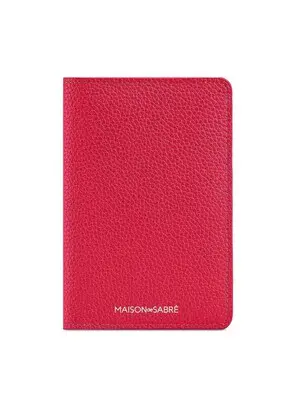 MAISON DE SABRE Leather Passport Holder Fuchsia Lavender