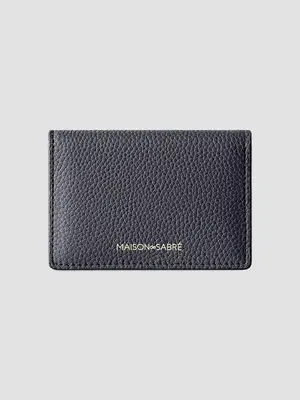 MAISON DE SABRE Leather Card Case - Graphite Grey