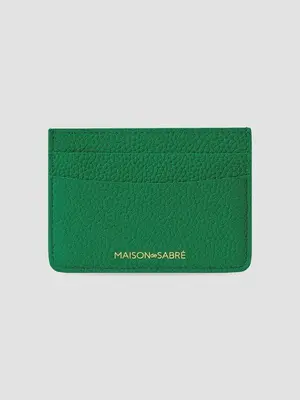 MAISON DE SABRE Leather Card Holder Emerald Green