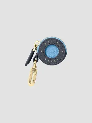 MAISON DE SABRE Leather Airtag Charm - Graphite Sky