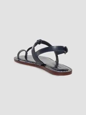Bernardo Maverick 2 Leather Toe Ring Sandals - Navy