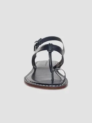 Bernardo Maverick 2 Leather Toe Ring Sandals - Navy