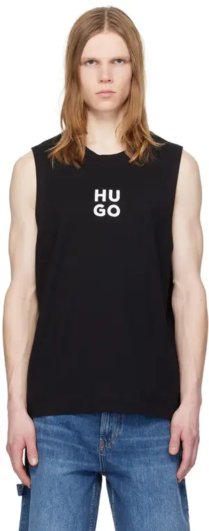 Hugo Hugo Black Beach Tank Top - 001-black