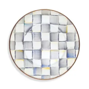 MACKENZIE-CHILDS Sterling Check Enamel Salad/dessert Plate - Multi
