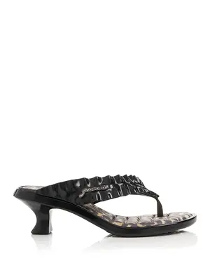 Melissa Kitten Heel Thong Sandals - Black