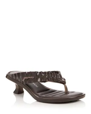 Melissa Kitten Heel Thong Sandals - Brown