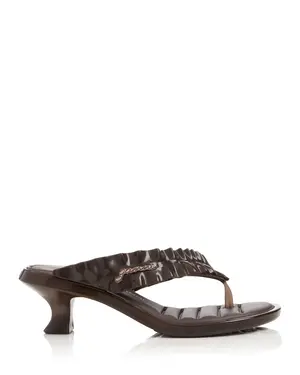 Melissa Kitten Heel Thong Sandals - Brown
