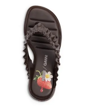 Melissa Kitten Heel Thong Sandals - Brown