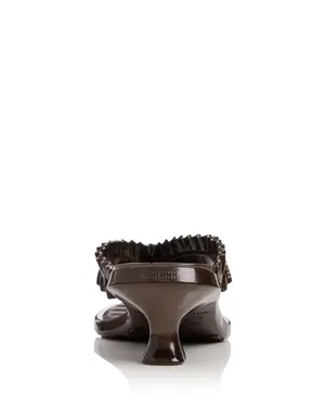Melissa Kitten Heel Thong Sandals - Brown