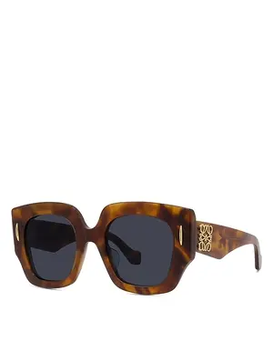 Loewe Anagram Geometric Sunglasses - Havana/gray Solid