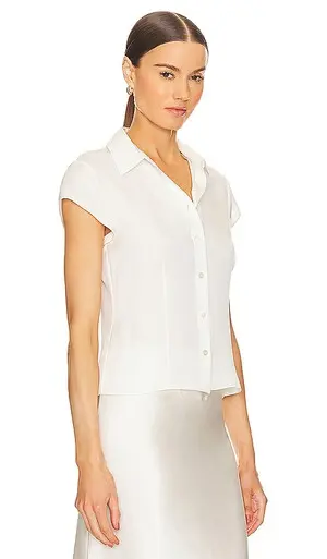Theory Cap Sleeve Blouse - Ivory