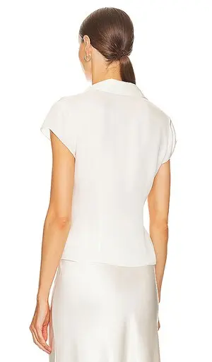 Theory Cap Sleeve Blouse - Ivory