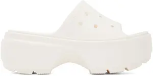 CROCS Crocs Off-White Stomp Slides - Chalk