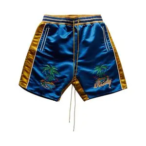 Rhude Palm Eagles Souvenir Shorts - Blue