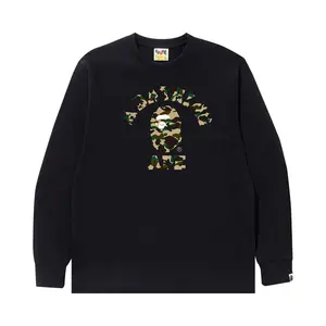 A BATHING APE 1st Camo College Long-sleeve Tee /yellow - Black