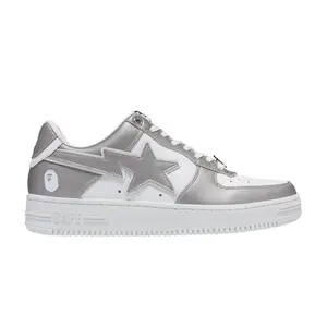 Bape Silver Tone Sneakers For Men